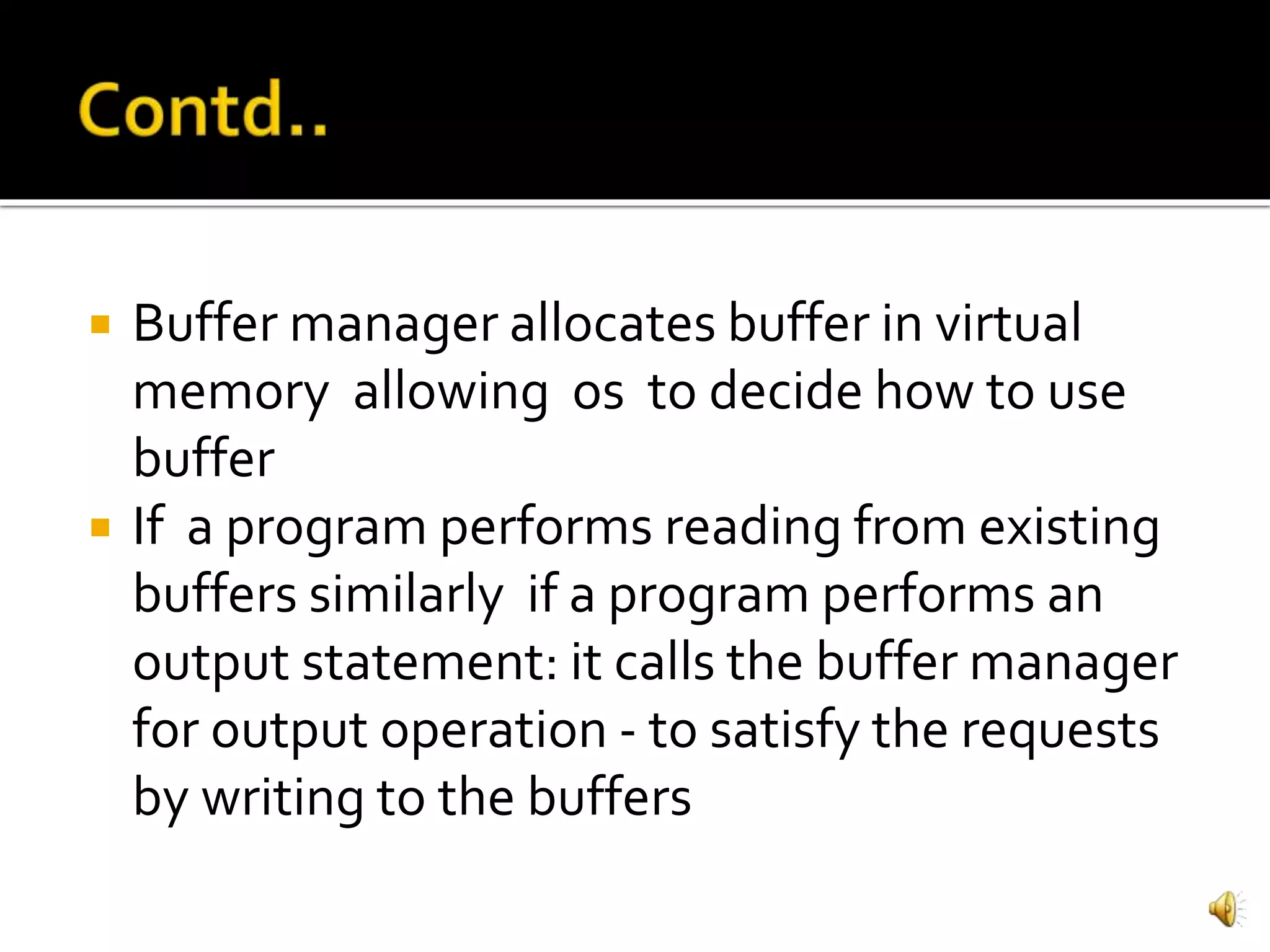 Buffer managements | PPSX