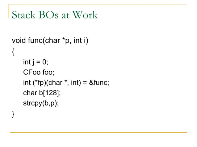 Buffer Overflow Ppt Programming Languages Computing