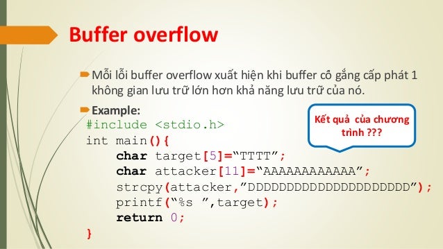 Buffer overflow