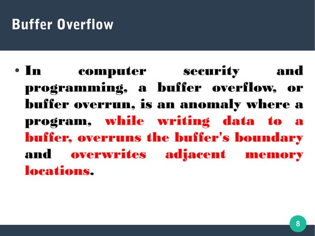 Simple Buffer overflow | PPT