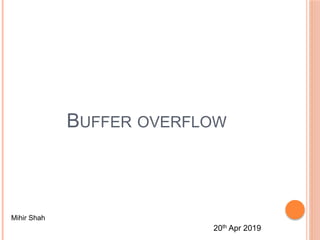 Buffer overflow | PPT