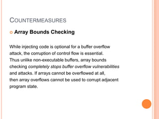 Buffer overflow attacks | PPTX