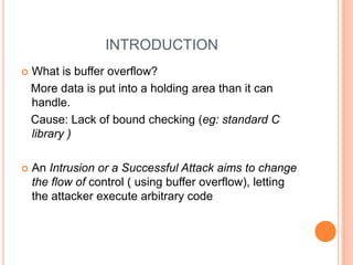 Buffer overflow attacks | PPTX