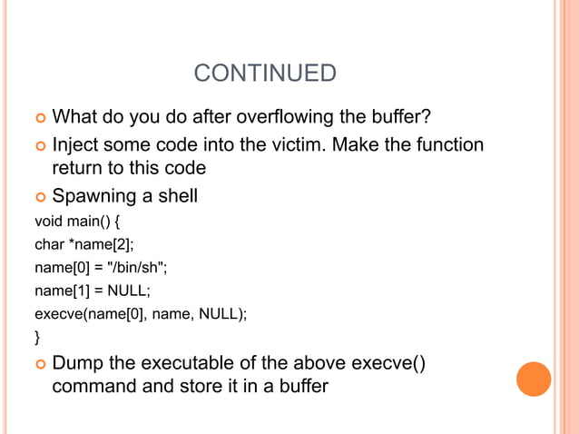 Buffer Overflow Attacks Ppt
