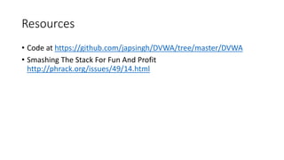 Buffer overflow attacks | PPTX