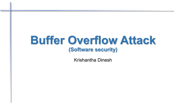 Buffer overflow attack | PPT