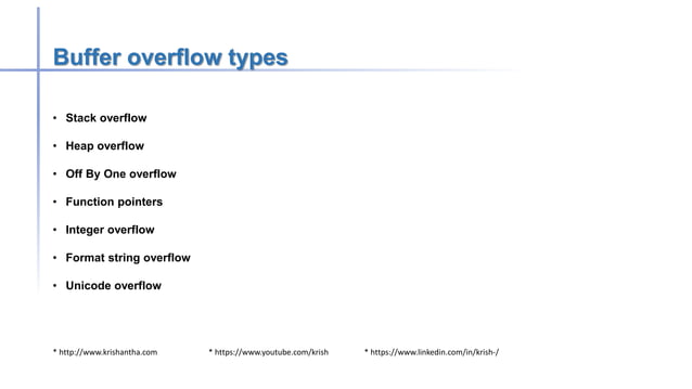 Buffer overflow attack | PPT