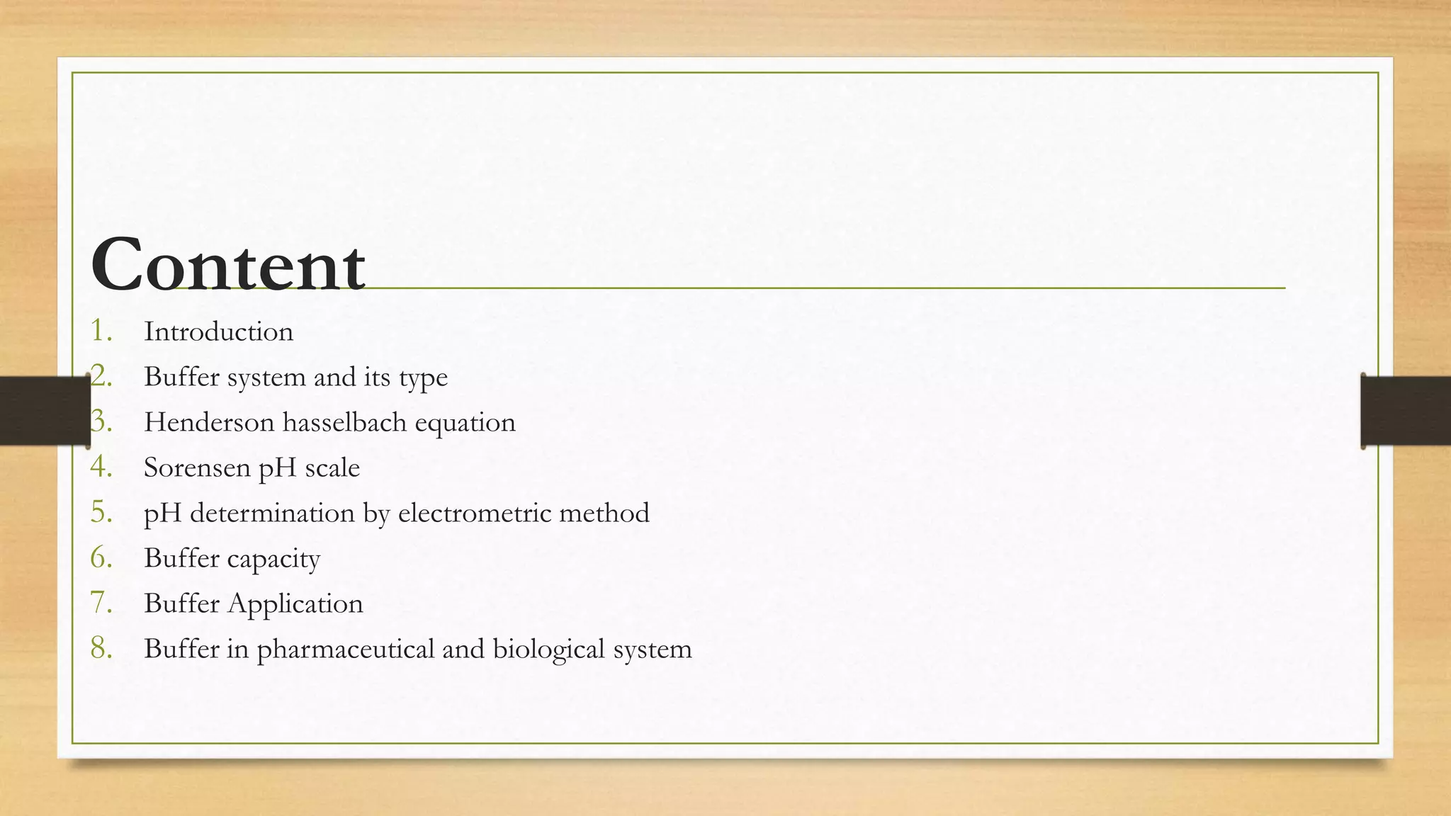 Buffer presentation | PPTX | Chemistry | Science