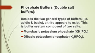 Phosphate Buffer System Equation