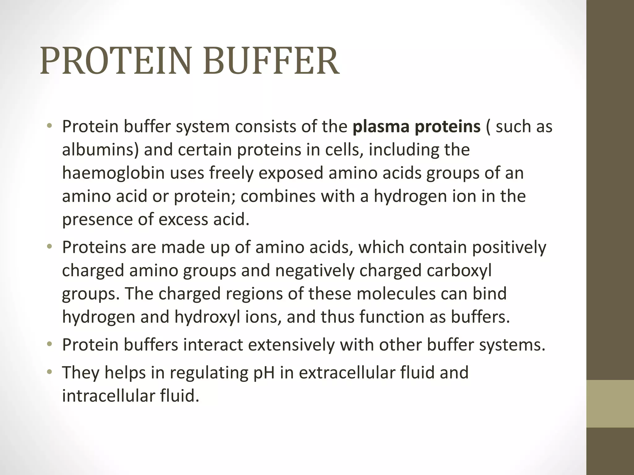 Buffers in biological systems | PPTX