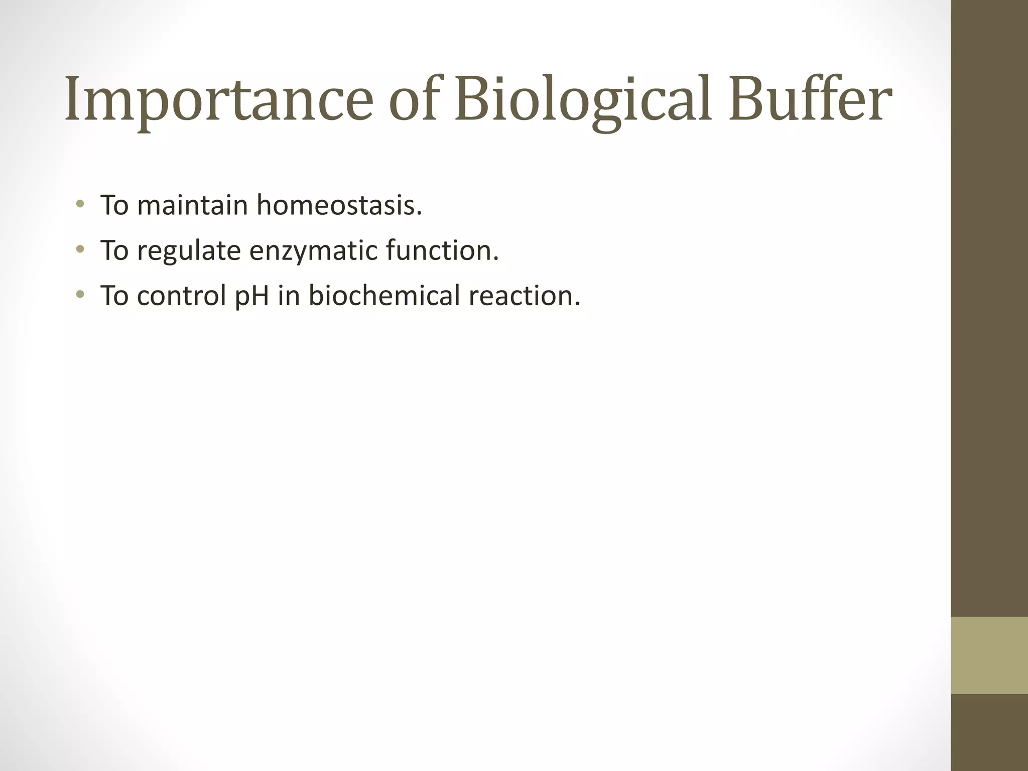 Buffers in biological systems | PPTX