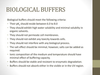 Buffers in biological systems | PPT