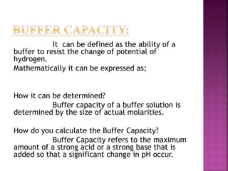 Buffer solution | PPTX