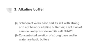 Buffer solution | PPTX