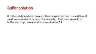 Buffer solutions | PPT