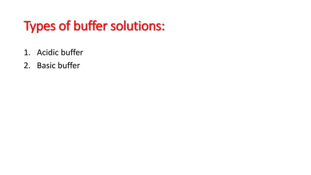 Buffer solutions | PPT
