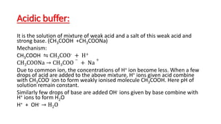 Buffer solutions | PPT