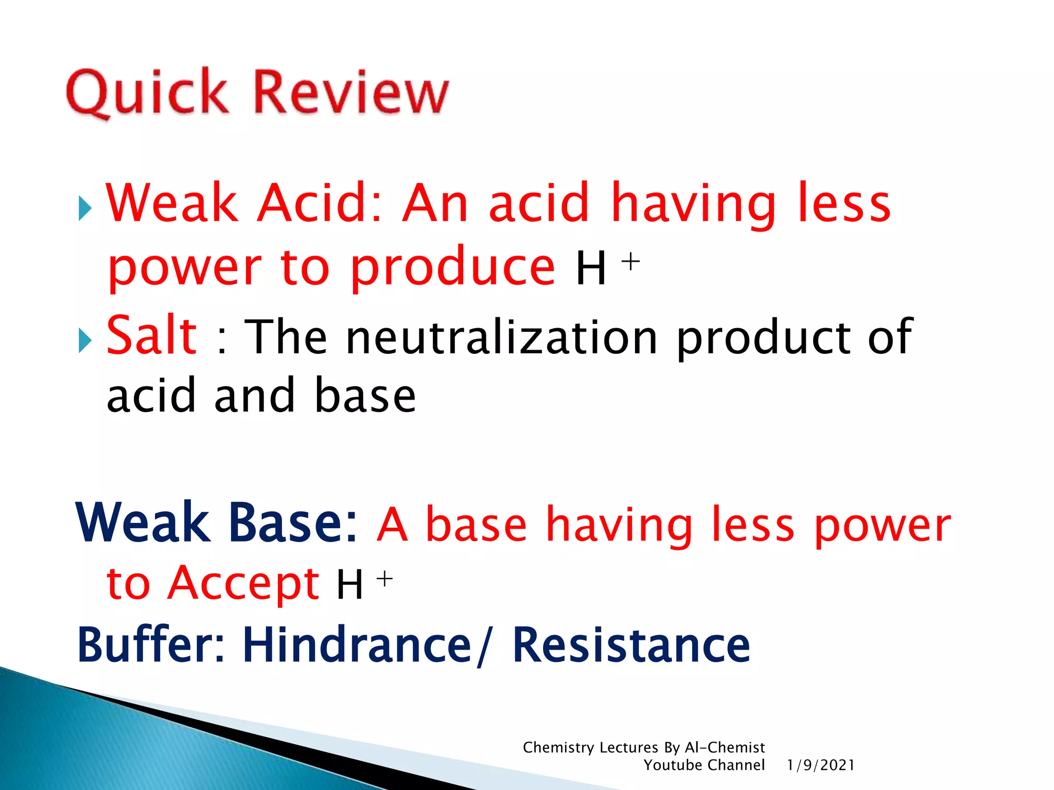 Buffer solutions and their applications [autosaved] | PPT