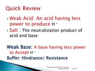 Buffer solutions and their applications [autosaved] | PPT