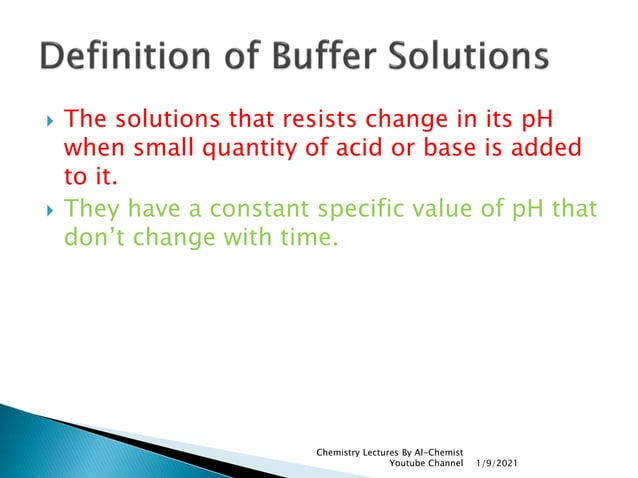 Buffer solutions and their applications [autosaved] | PPT