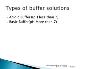 Buffer solutions and their applications [autosaved] | PPT