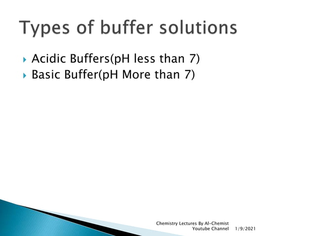 Buffer solutions and their applications [autosaved] | PPT