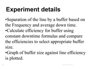 ANALYSIS OF TRANSFER LINE WITH BUFFER STORAGE | PPTX