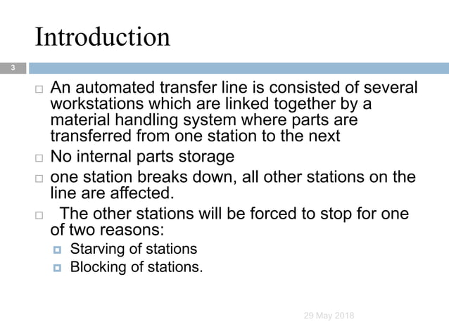 ANALYSIS OF TRANSFER LINE WITH BUFFER STORAGE | PPTX