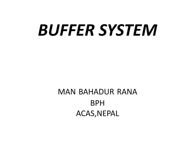 Buffer system for bph | PPTX | Blood Disorders | Diseases and Conditions