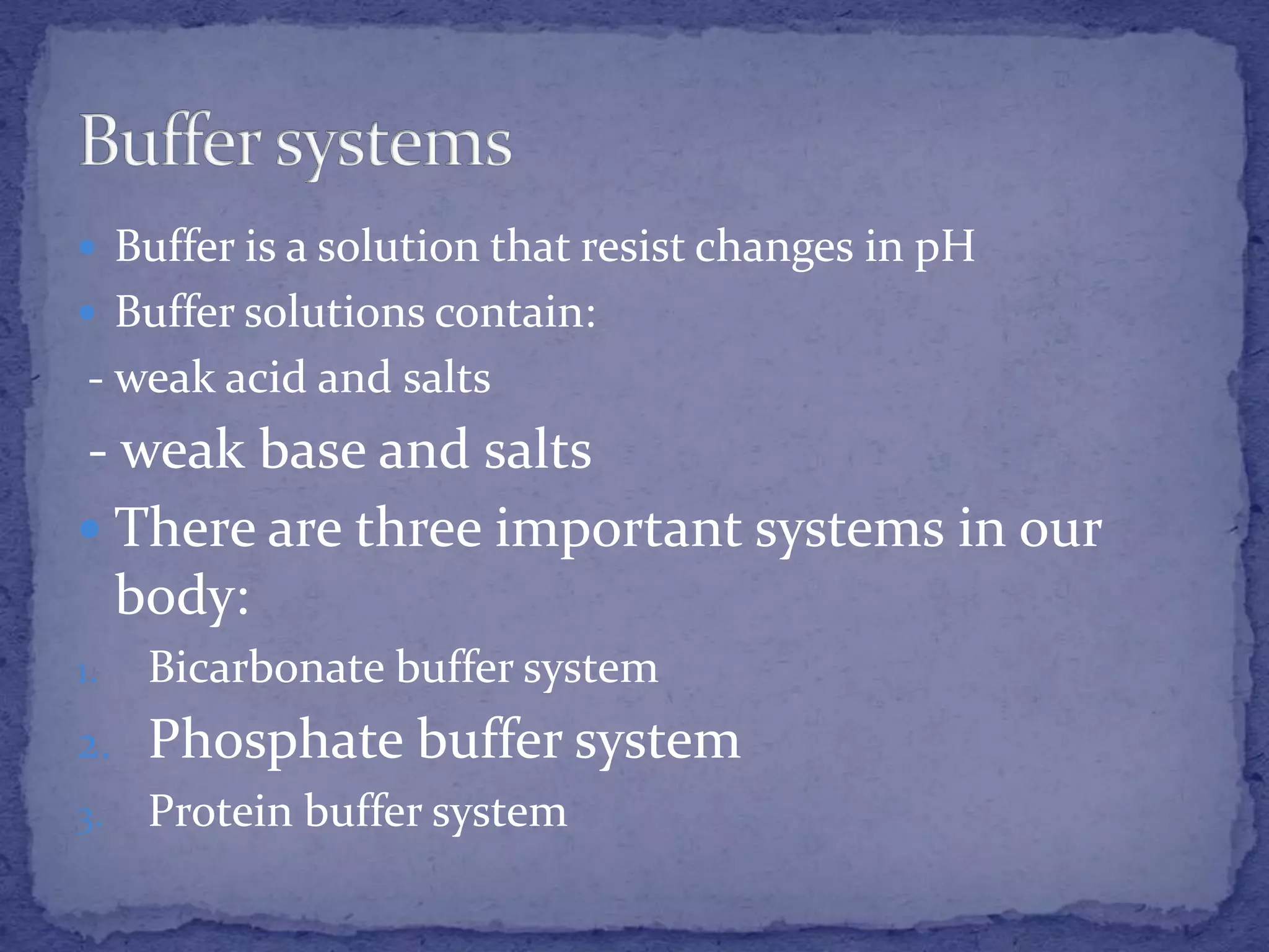 Buffer System | PPT