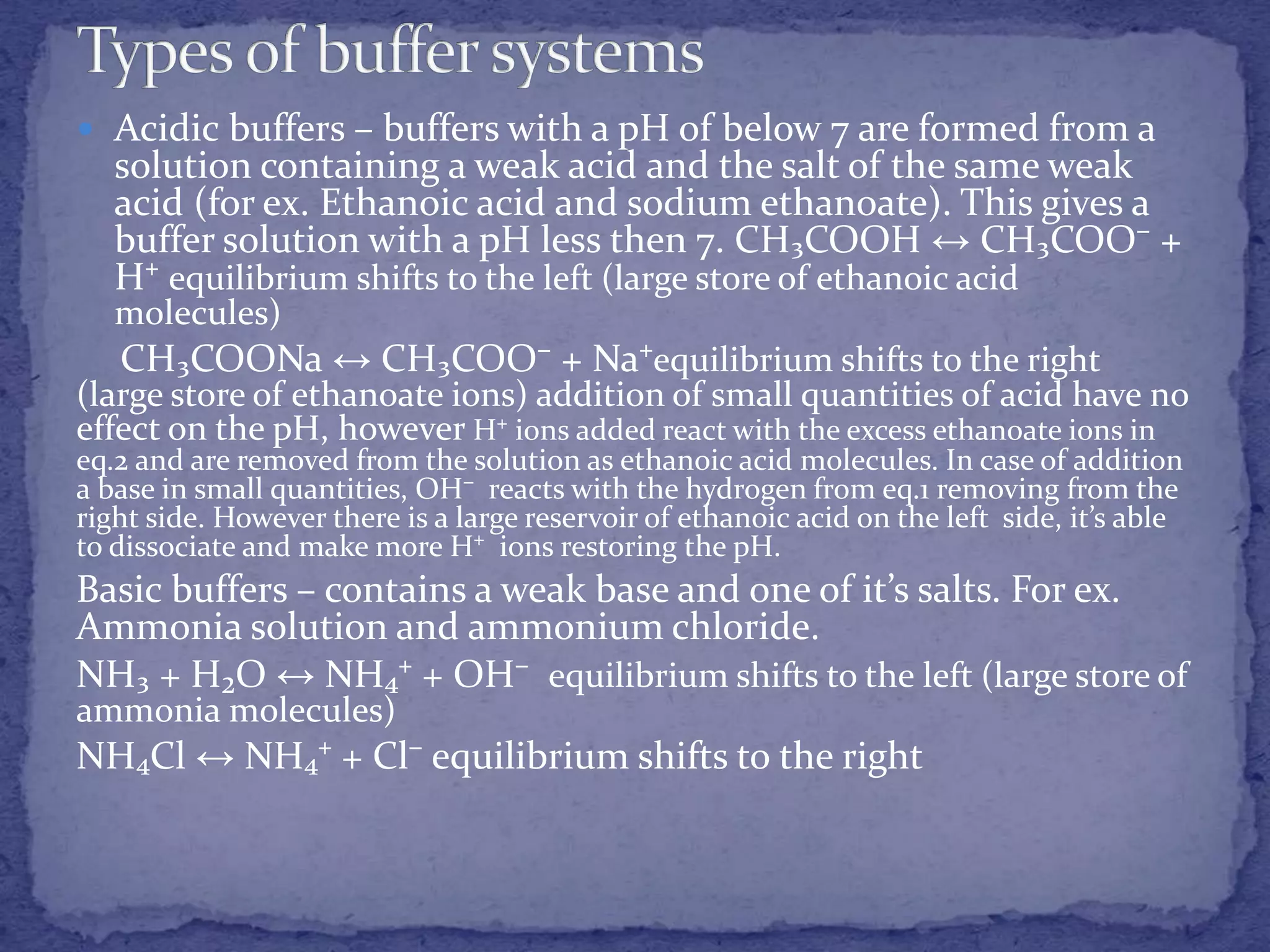 Buffer System | PPT