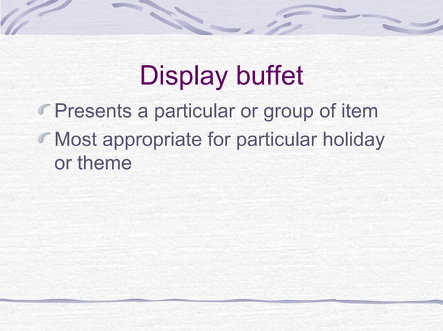 Buffet | PPT | Dining Out | Food & Drink