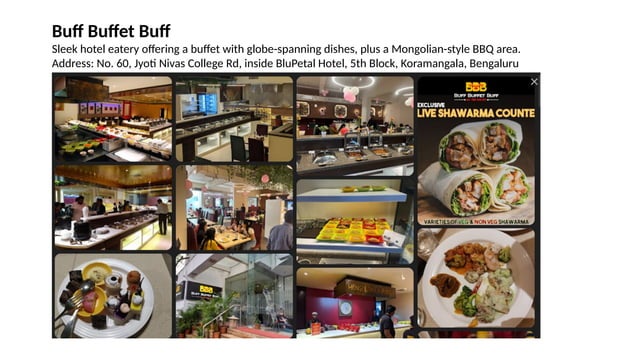 Buffet Resturants super delicacy and amazing food | PPTX