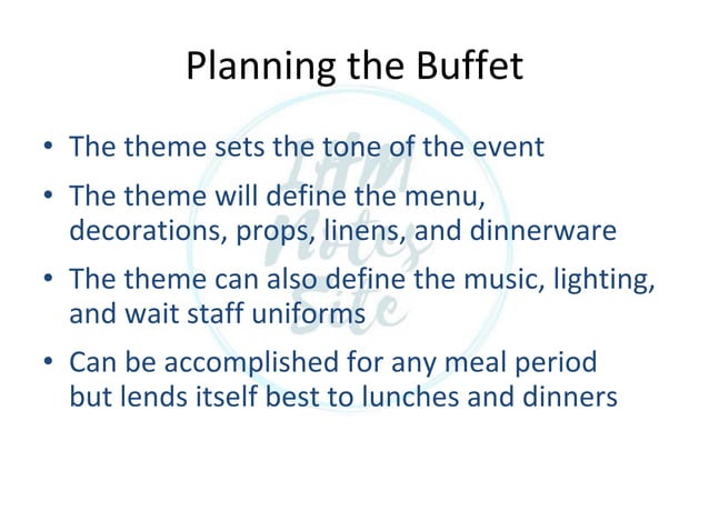 Buffets Pdf