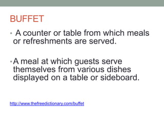 Buffet service | PPTX