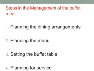 Buffet service | PPTX