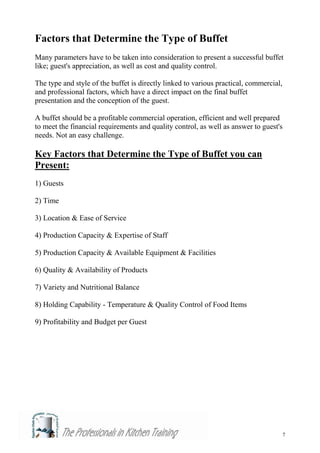 Buffet settings | PDF