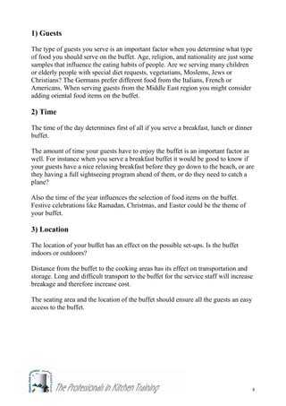 Buffet settings | PDF
