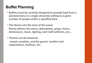 Buffet: www.chefqtrainer.blogspot.com