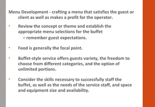 Buffet: www.chefqtrainer.blogspot.com