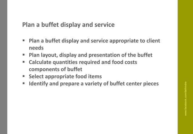 Buffet Knowledge: https://www.facebook.com/delhindra/ | PDF | Cooking ...