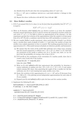 Buffon's needle exercises | PDF