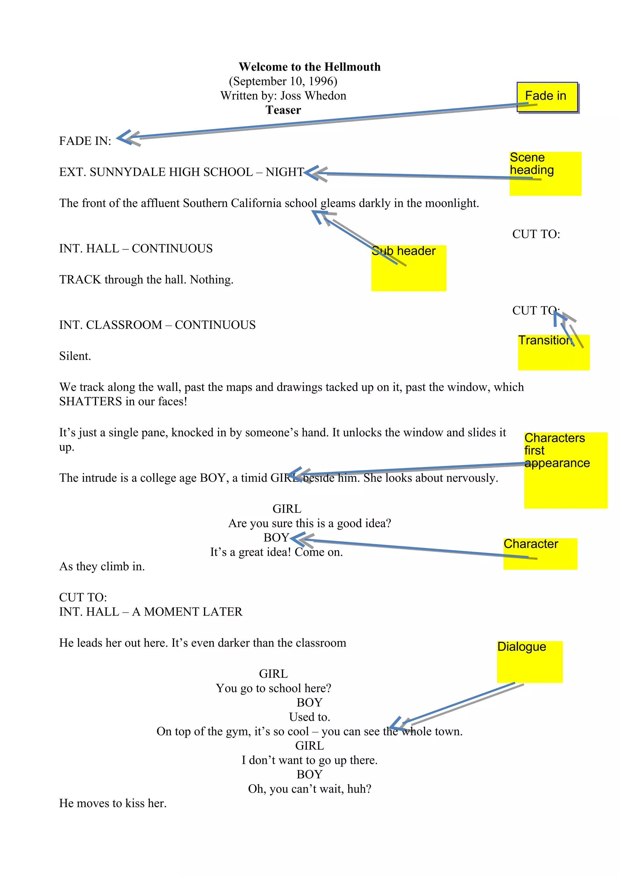 Buffy script-s01-e01 | DOC
