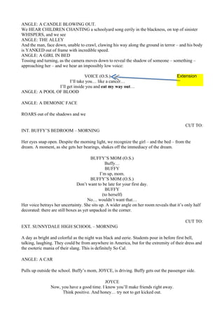 Buffy script-s01-e01 | PDF