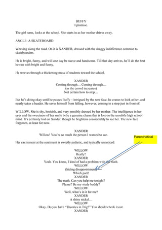 Buffy script-s01-e01 | PDF