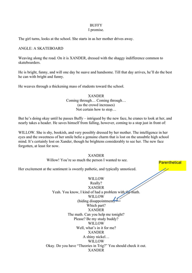 Buffy script-s01-e01 | PDF