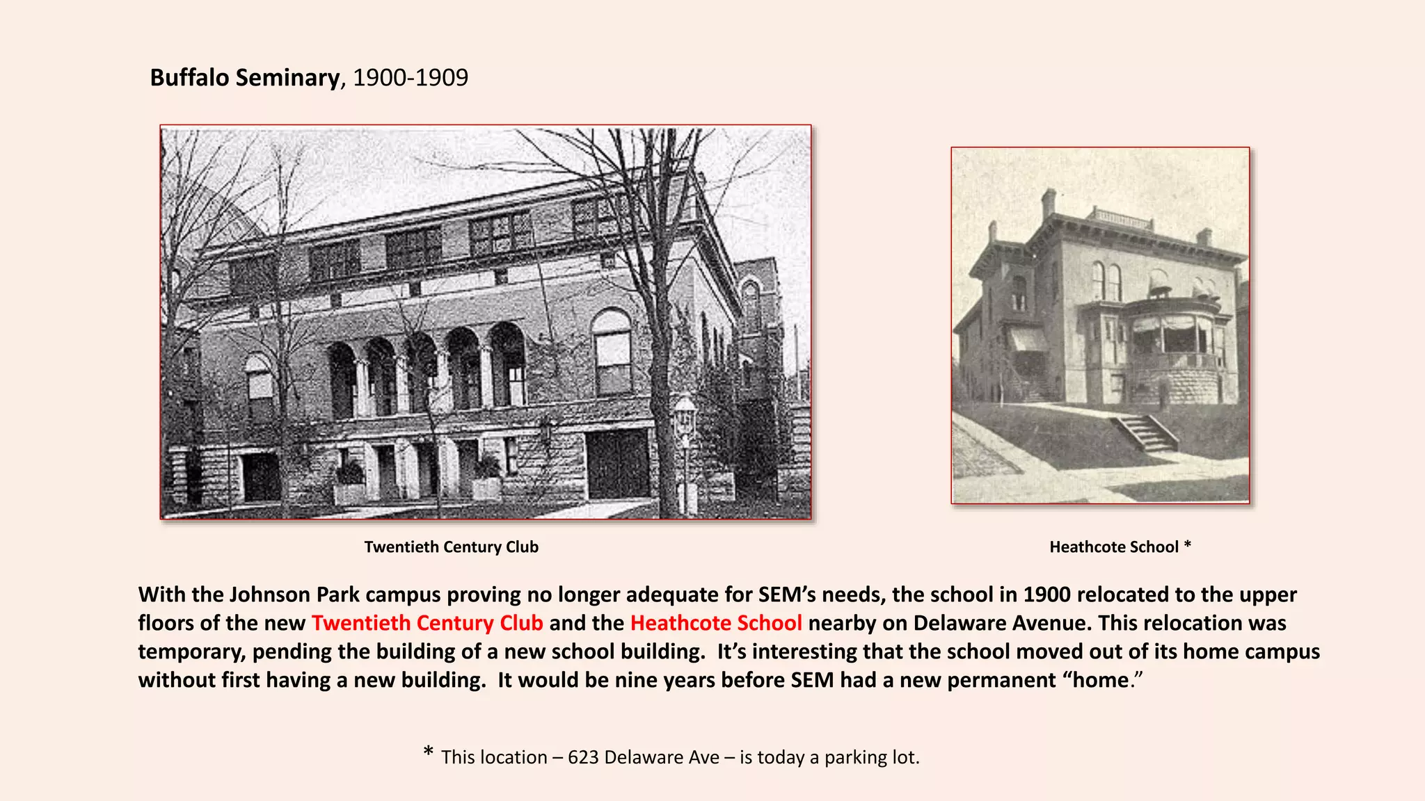 Buffalo Seminary History 2019 by Harry Schooley | PPTX