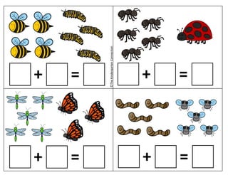 Cartas de sumar insectos | PPT