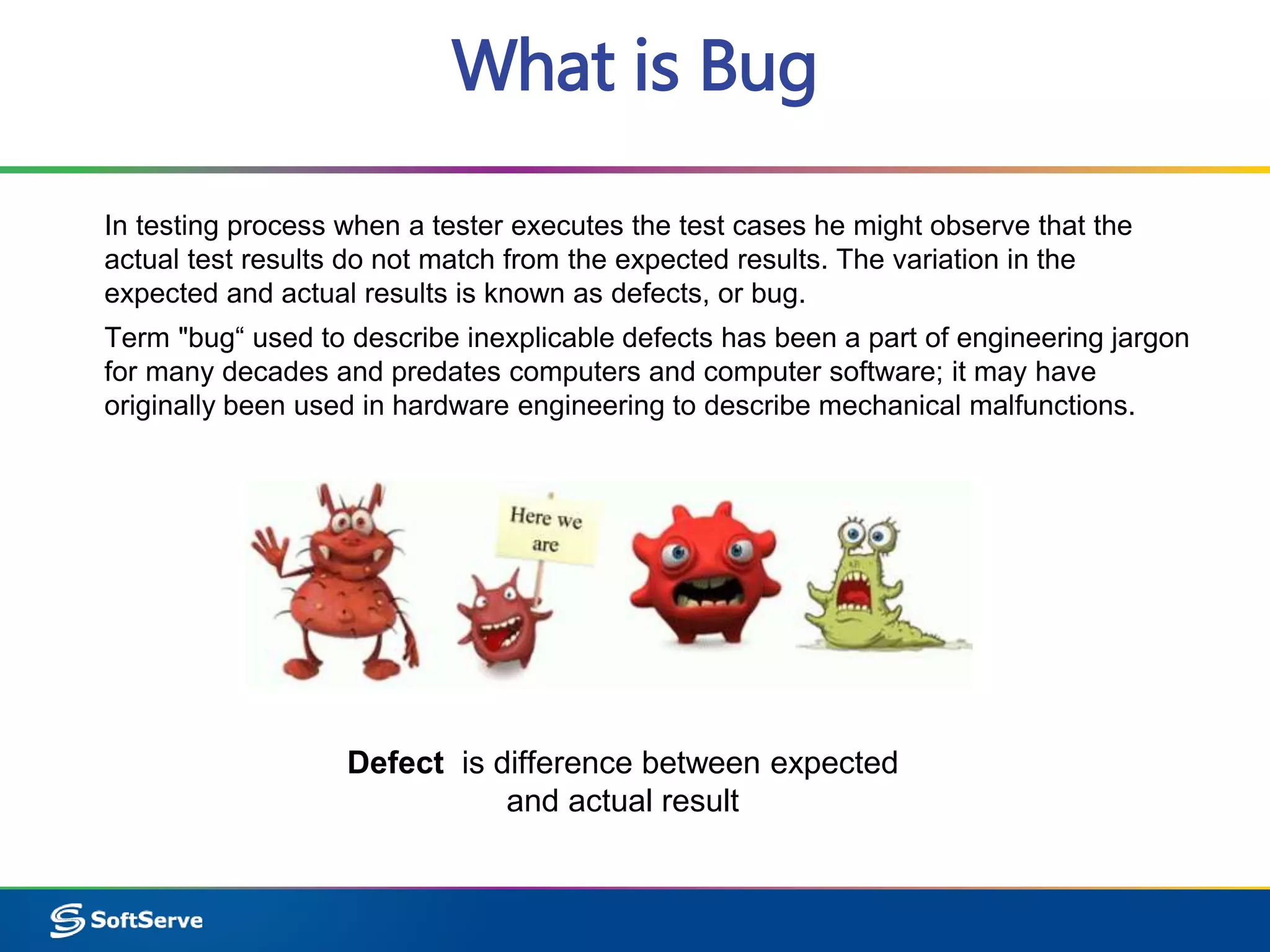 Bug reporting and tracking | PPTX