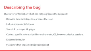 Bug tracking | PPTX